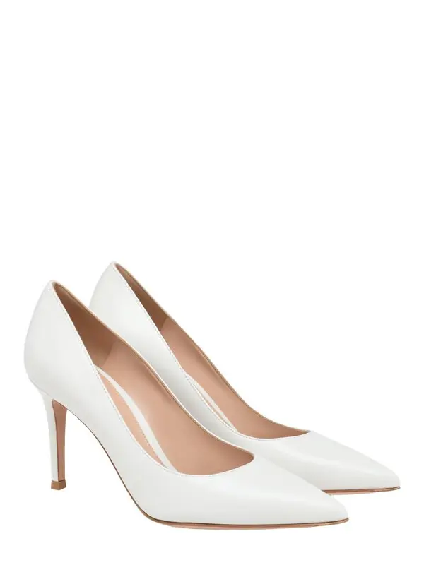 GIANVITO ROSSI 85 Pumps - White - Calf