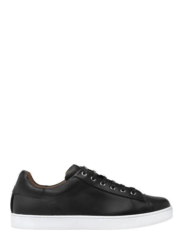 GIANVITO ROSSI Low Top Leather Sneakers - Black - Calf