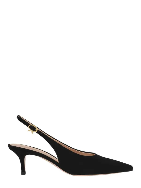 GIANVITO ROSSI Robbie Sling 55 - Black - Suede
