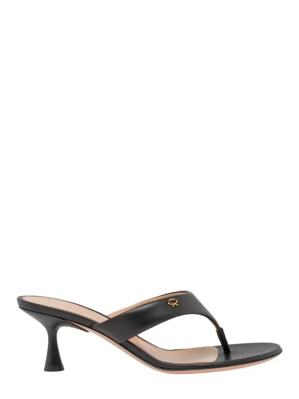 GIANVITO ROSSI Ascent Thong 55 - Black - Nappa