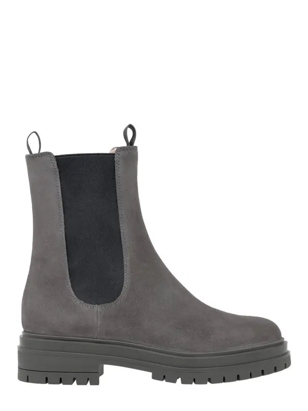GIANVITO ROSSI Chester Chelsea Boots - Grey - Suede