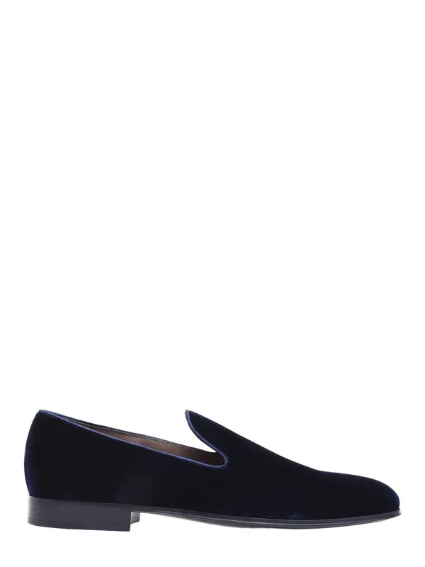 GIANVITO ROSSI Jean Loafer - Blue - Velvet