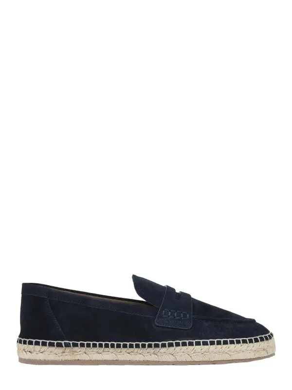 GIANVITO ROSSI Lido Penny Loafer - Blue - Suede Leather