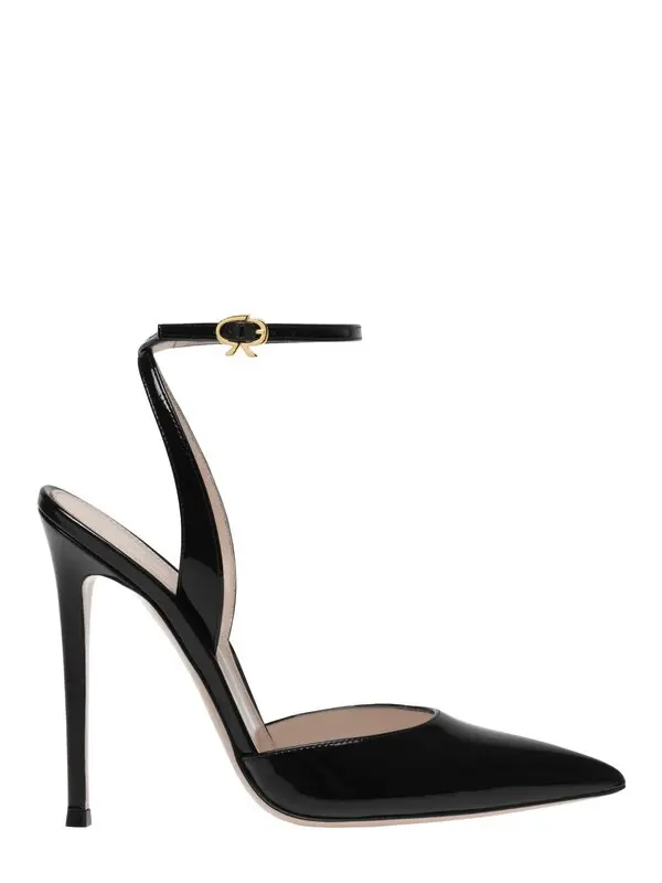 GIANVITO ROSSI Cara Pointed-toe D'orsay Heels - Black -  Patent Calf