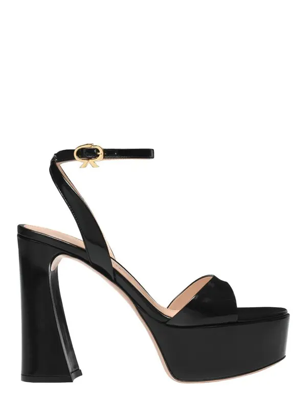 GIANVITO ROSSI Nancy Platform Sandals - Black - Glossy Nappa