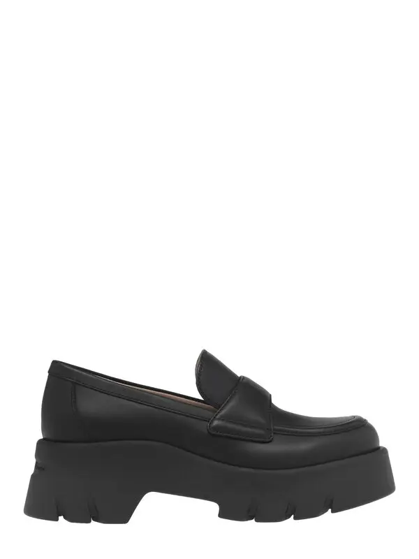 GIANVITO ROSSI Farren Lug Sole Loafers - Black - Calf
