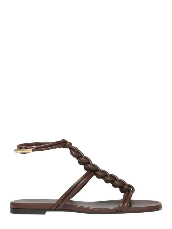 GIANVITO ROSSI Capua Gladiator Sandals - Brown - Nappa