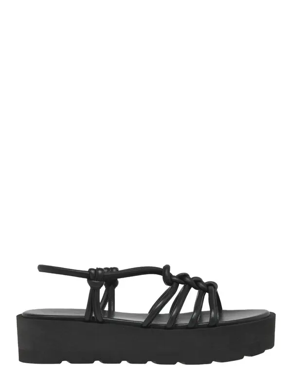 GIANVITO ROSSI Hebe Flatform Sandals - Black - Nappa