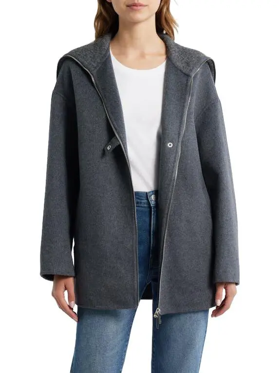 Rails Oversized Wool-blend Jacket - Charcoal