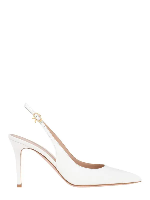 GIANVITO ROSSI Ribbon Sling 85 - White - Nappa