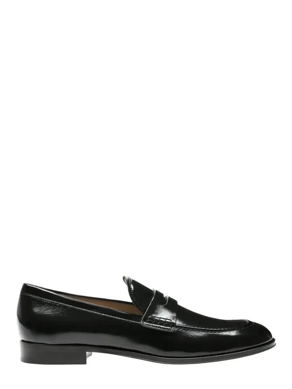 GIANVITO ROSSI George Suede Loafers - Black - Glossy Nappa