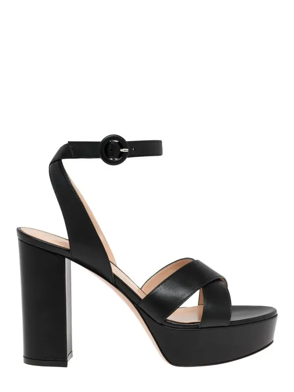 GIANVITO ROSSI Sabrina Platform Sandals - Black - Nappa