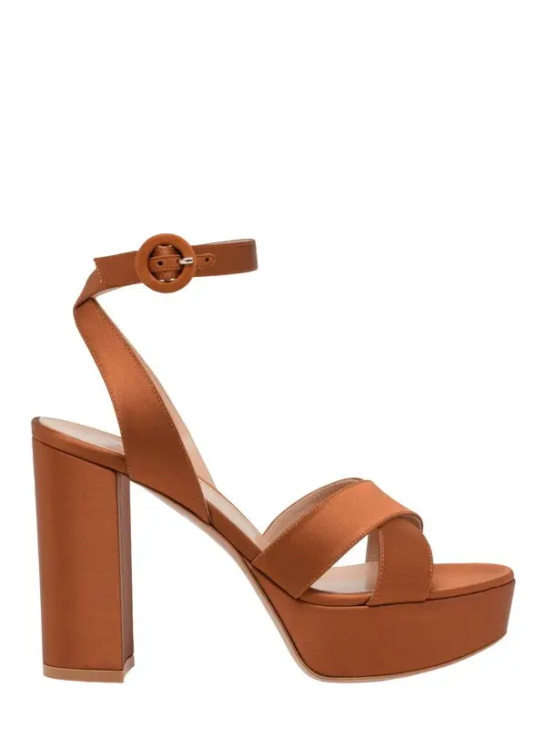 GIANVITO ROSSI Sabrina Platform Sandals - Brown