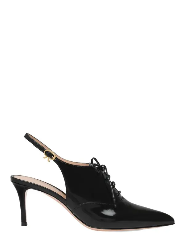 GIANVITO ROSSI Veronica Slingbacks - Black - Glossy Nappa