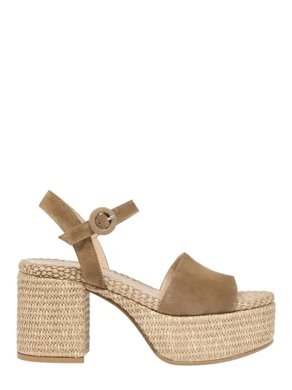 GIANVITO ROSSI Carol Suede Sandals - Brown - Suede