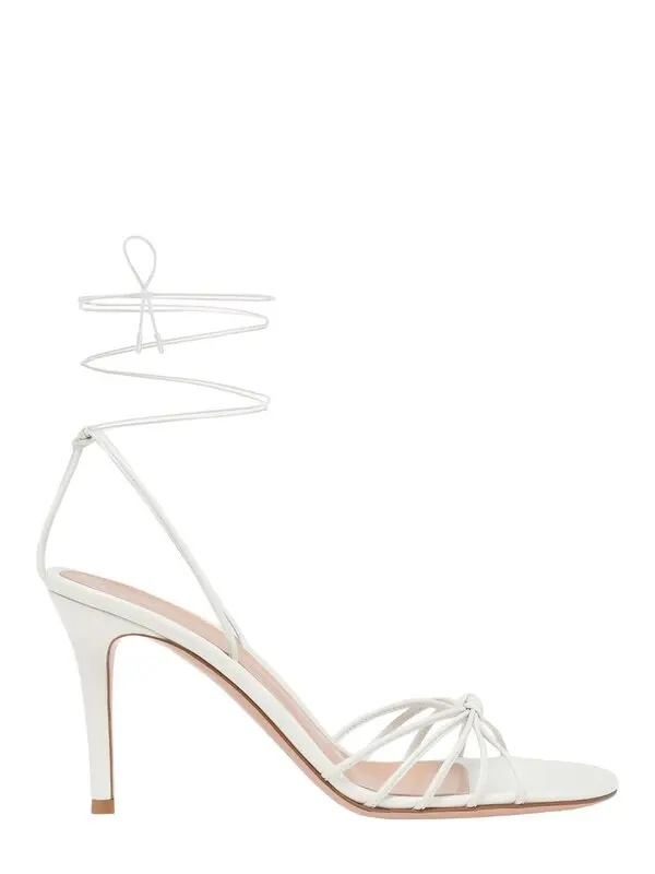 GIANVITO ROSSI Gwyneth 85 Strappy Sandals - White - Nappa