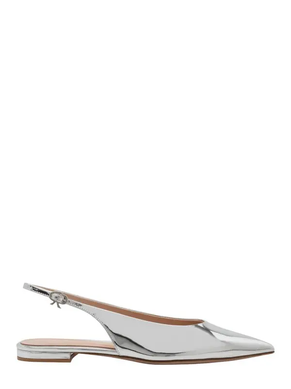 GIANVITO ROSSI Robbie Sling 05 - Silver - Shiny Calf