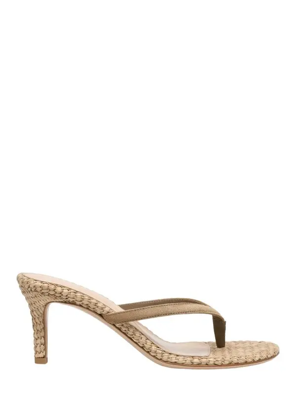 GIANVITO ROSSI Calypso Thong Sandals - Brown - Suede