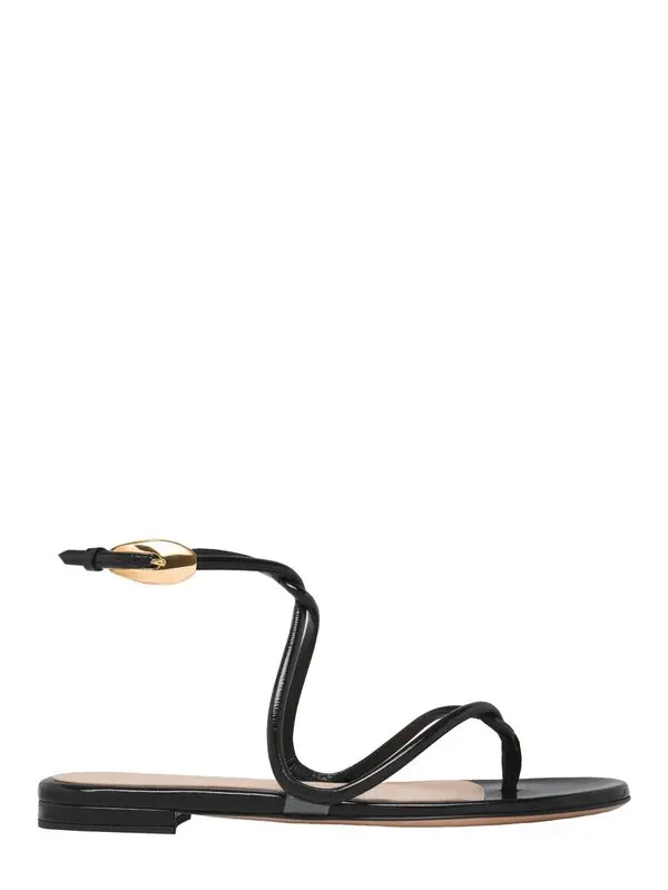 GIANVITO ROSSI Jungle Mamba Flat - Black - Nappa