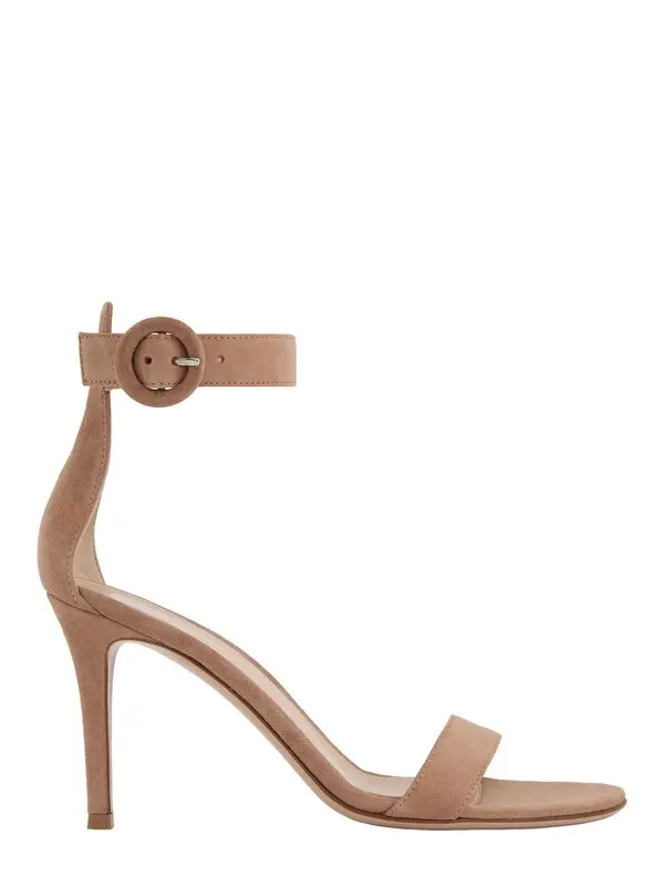 GIANVITO ROSSI Portofino 85 Sandal - Pink - Suede