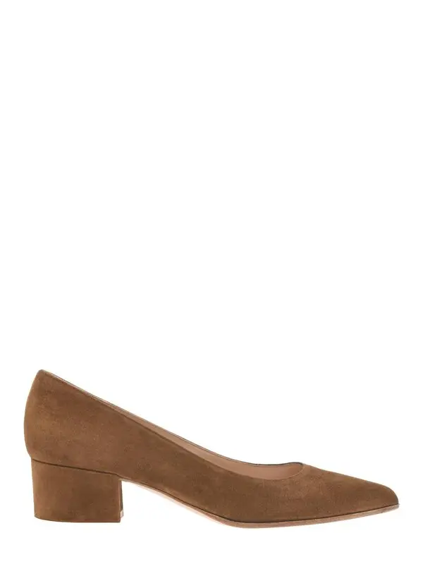 GIANVITO ROSSI Piper Pump 45 - Brown - Suede