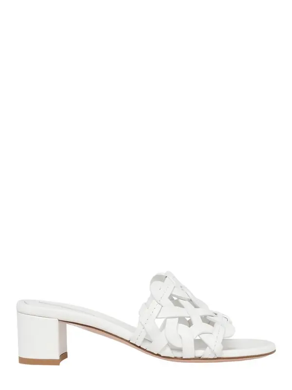 GIANVITO ROSSI Amalfi 45 Mules - White - Calf
