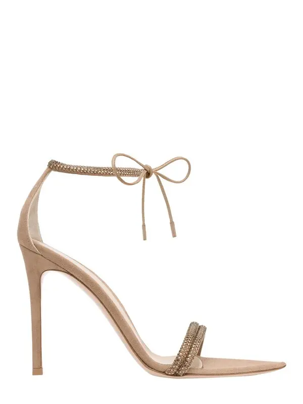 GIANVITO ROSSI Montecarlo Embellished Stiletto Sandals - Pink - Suede