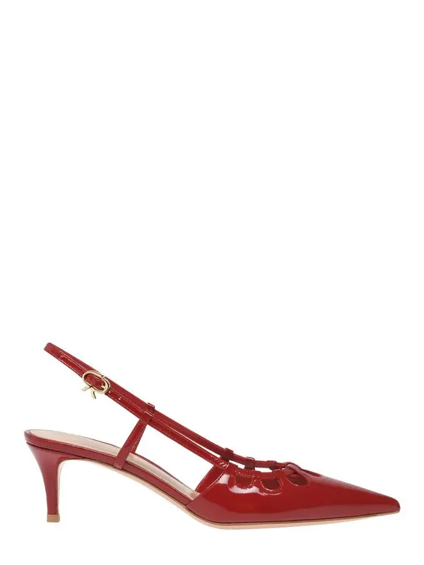 GIANVITO ROSSI Eloise Slingbacks - Red - Glossy  Nappa