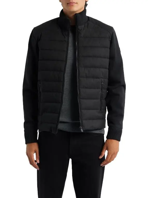 SAVE THE DUCK Mixed Media Hybrid Jacket - Black
