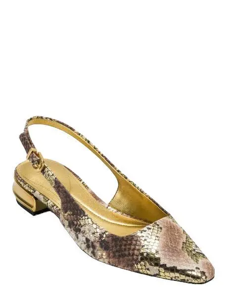 Donna Karan New York Savita Slingback Pumps - Cognac/gold