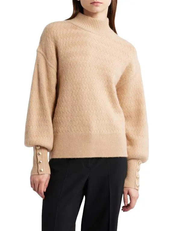 Elie Tahari Cashmere Turtleneck Sweater - French Beige