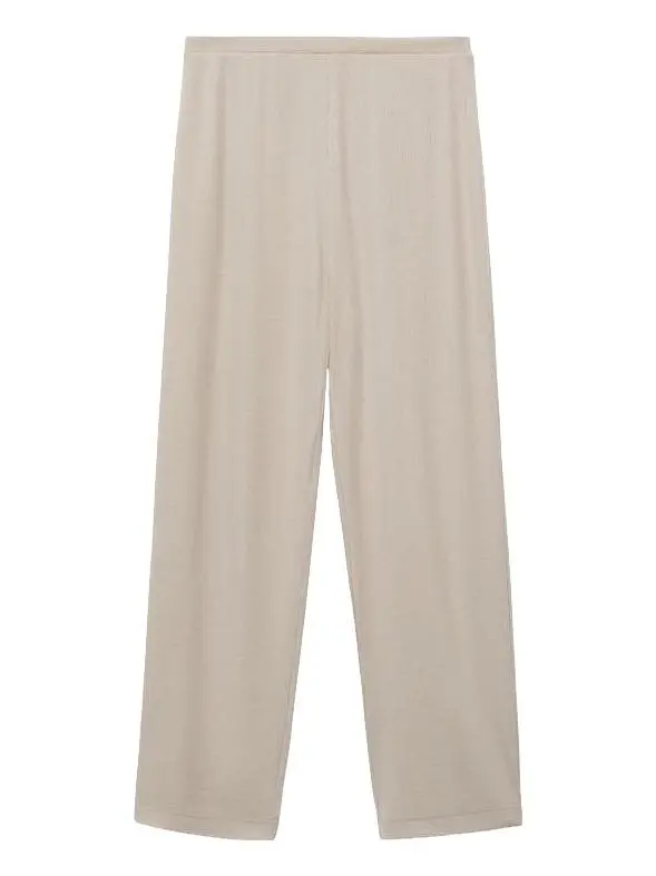 Mango Rib Pajama Pants - Light/pastel Grey