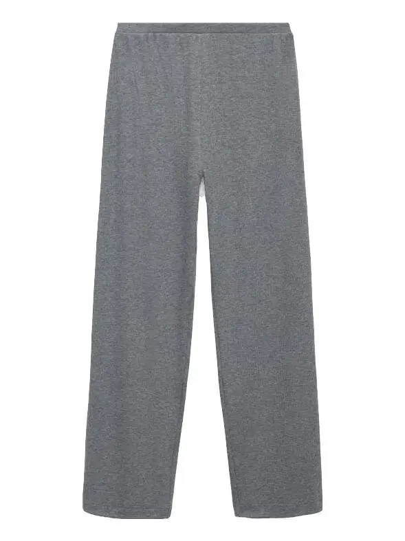 Mango Rib Pajama Pants - Medium Heather Grey