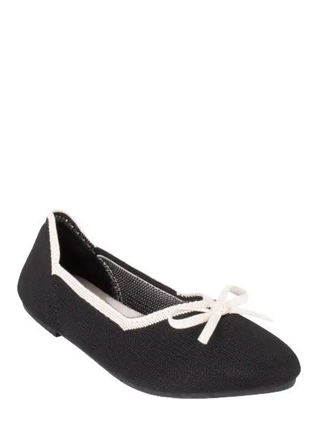 Tahari Tortuga Ballet Flat - Black/ivory
