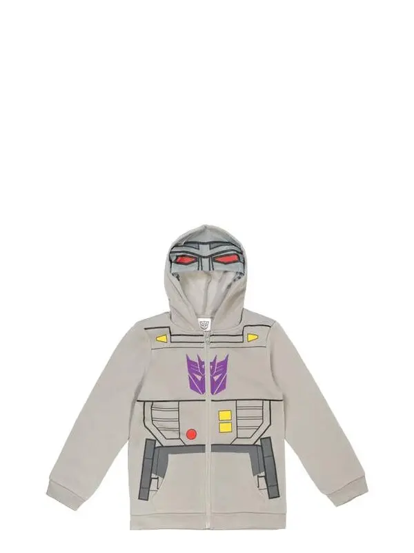 TRANSFORMERS Megatron Cosplay Zip-up Hoodie - Gray
