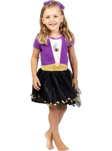Disney Frozen Cosplay Dress And Headband Set - Princess Anna Black