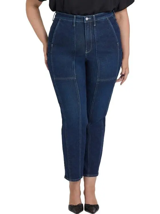 NYDJ Margot Seams Girlfriend Jeans - Midnight Breeze
