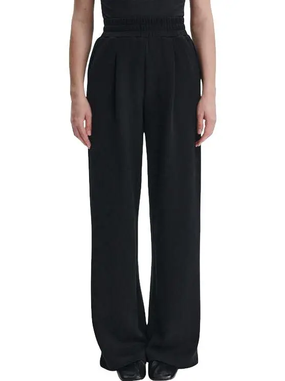 Varley Pleated Wide Leg Trousers - Black