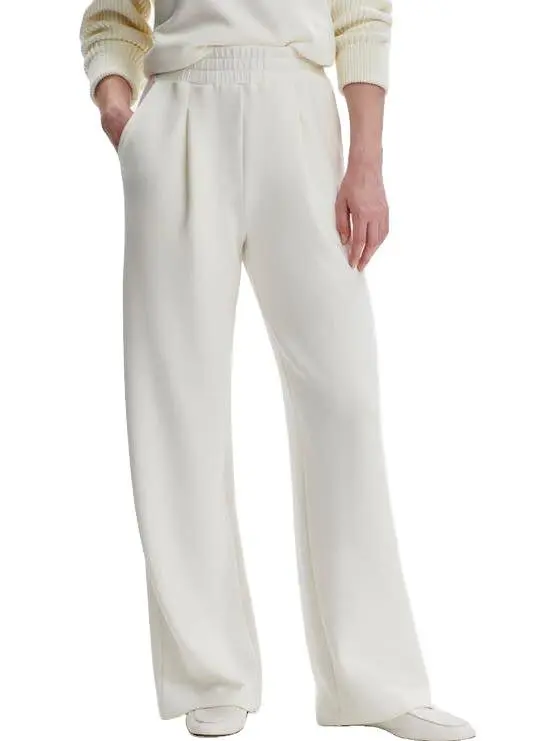 Varley Pleated Wide Leg Trousers - Egret