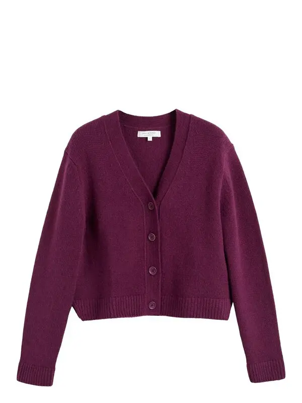 Chinti & Parker Pure Cashmere Cardigan - Mulberry