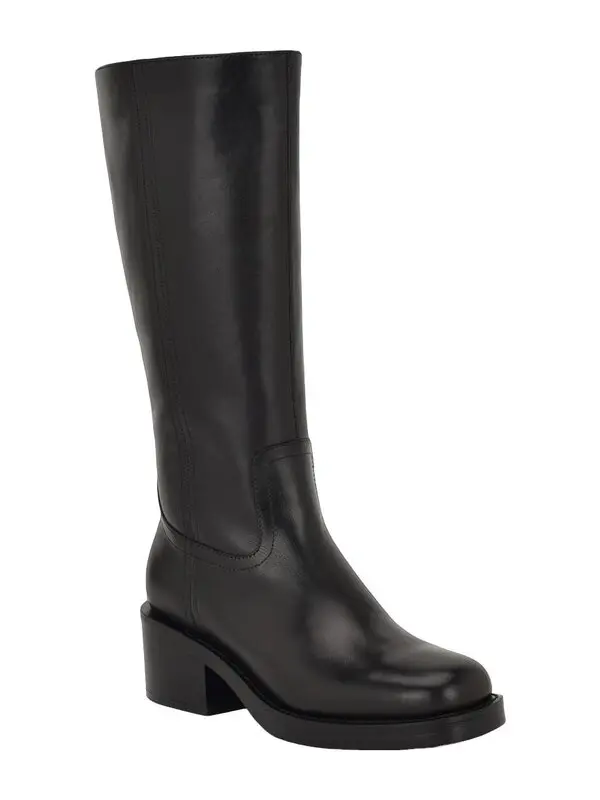 Nine West Broklyn Block Heel Mid-calf Boots - Black