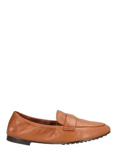 Tory Burch Loafers In Leather - Brown
