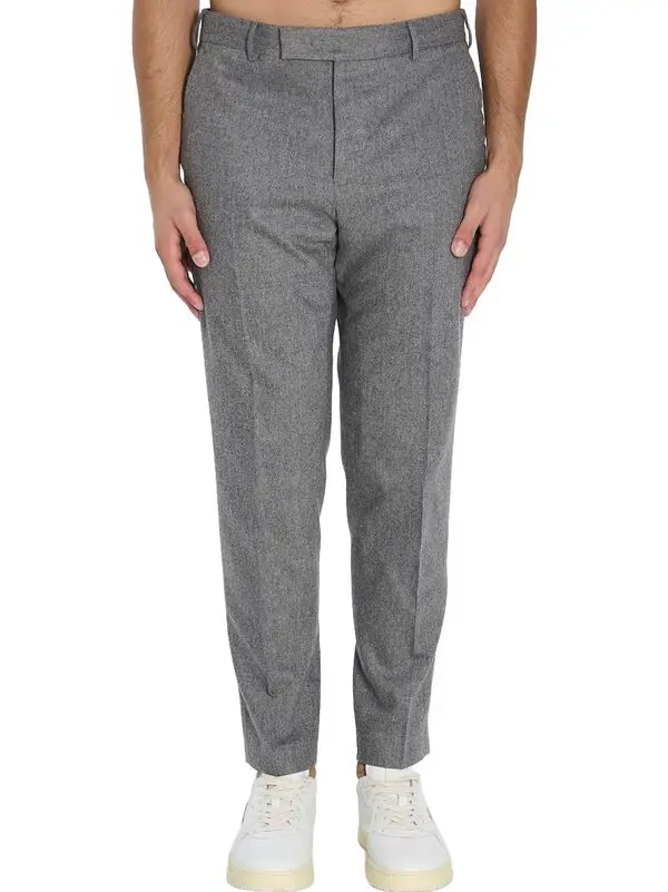 PT TORINO Flannel Slim Fit Trousers - Grey