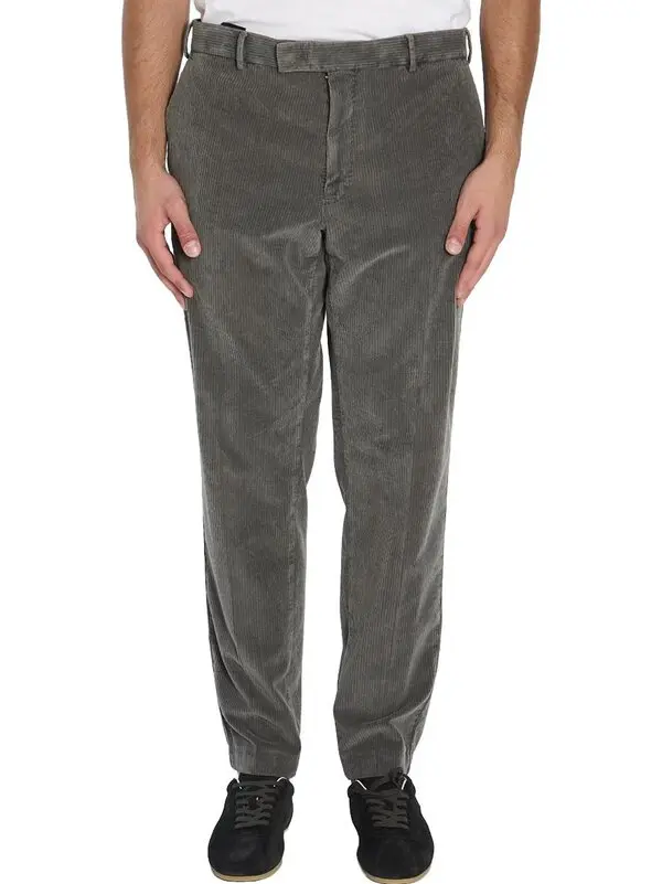 PT TORINO Straight-leg Corduroy Trousers - Grey