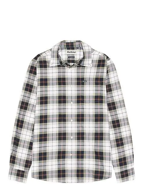 Barbour Wetheram Tailored Tartan Shirt In Blue - Riverstone Tartan