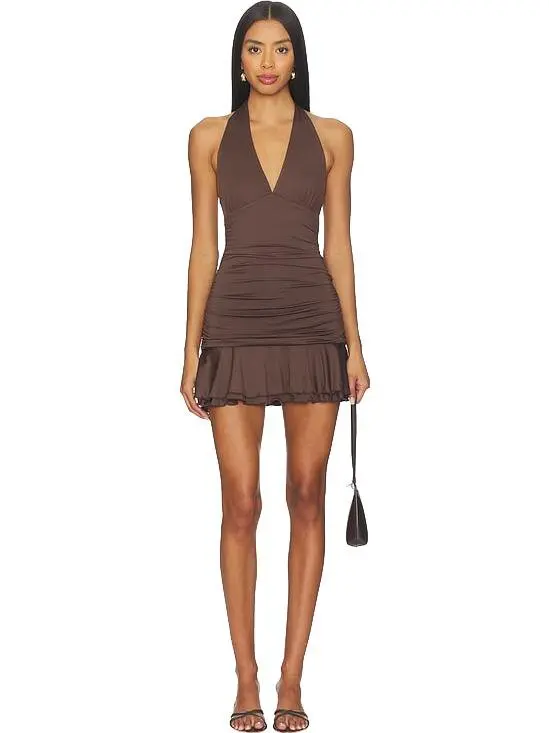 MORE TO COME Carla Mini Dress - Brown