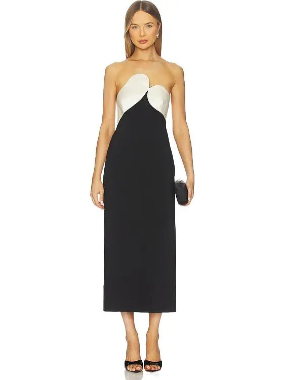 ET OCHS Court Combo Dress - Black & Ivory