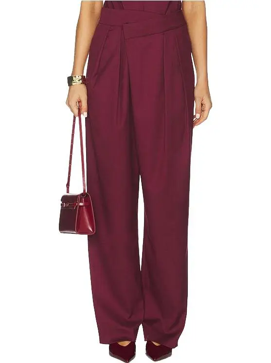 ET OCHS Leon Asymmetric Pant - Ox Blood