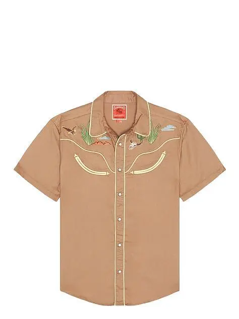 SENDERO PROVISIONS CO. The Prescott Shirt In Brown - Burro