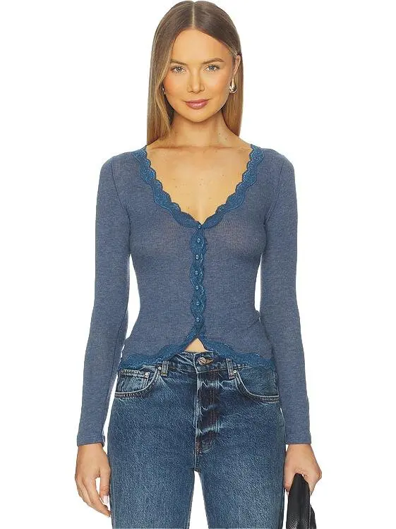 Free People X Intimately Fp Big Love Cardi - Ocean Heather